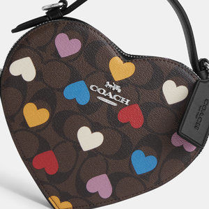 Coach | Bags | Nwt Coach Outlet Heart Crossbody In Signature Canvas ...